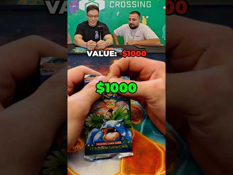 WE OPENED A $1,000 SHADOWLESS BASE SET PACK 🤯🔥 #shorts #pokemon #packopening