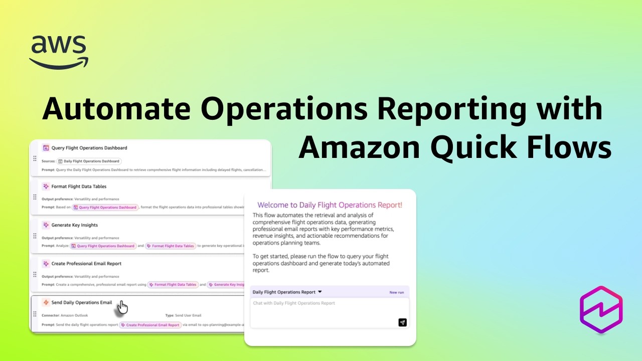 Automate Operations Reporting with Amazon Quick Flows