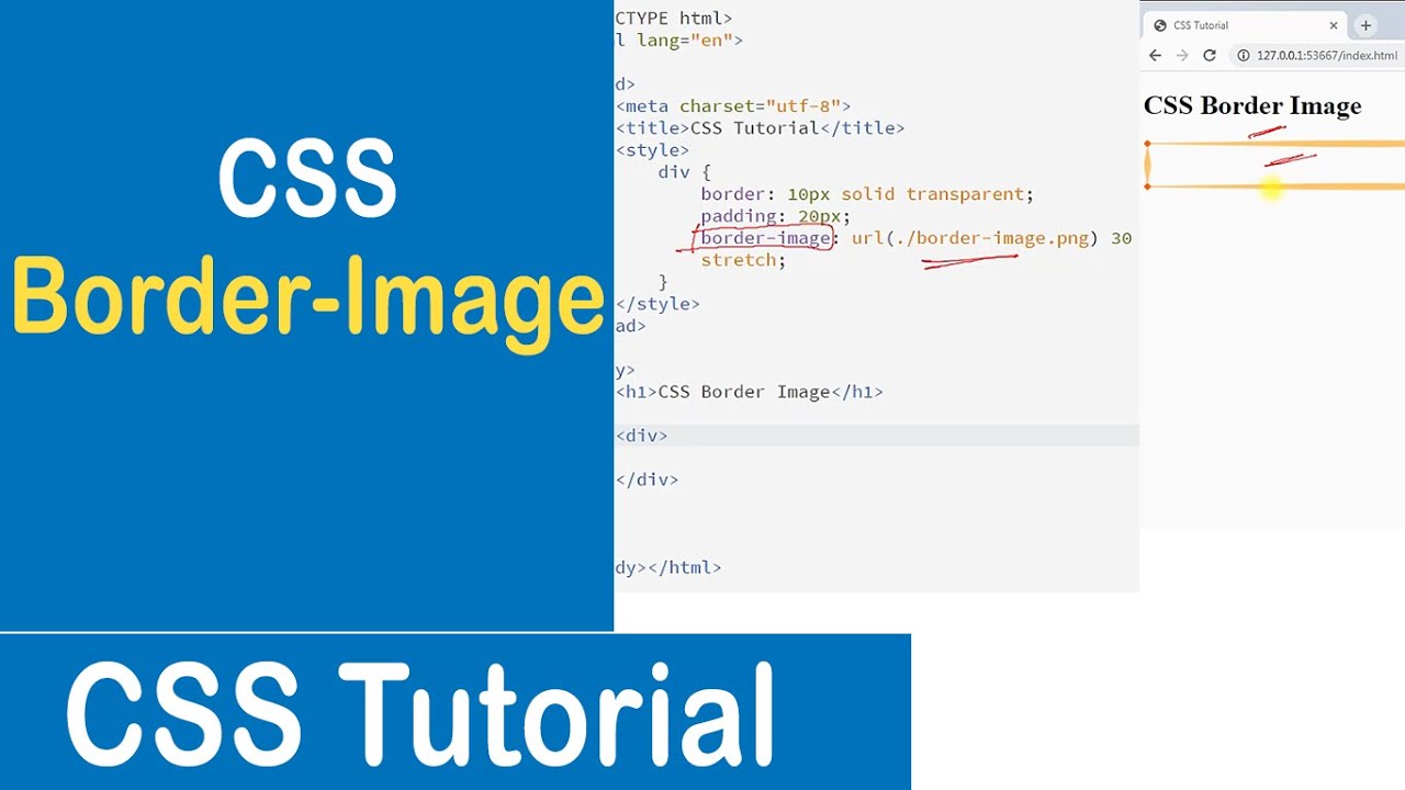 #39 CSS Border Image Property | CSS Tutorial