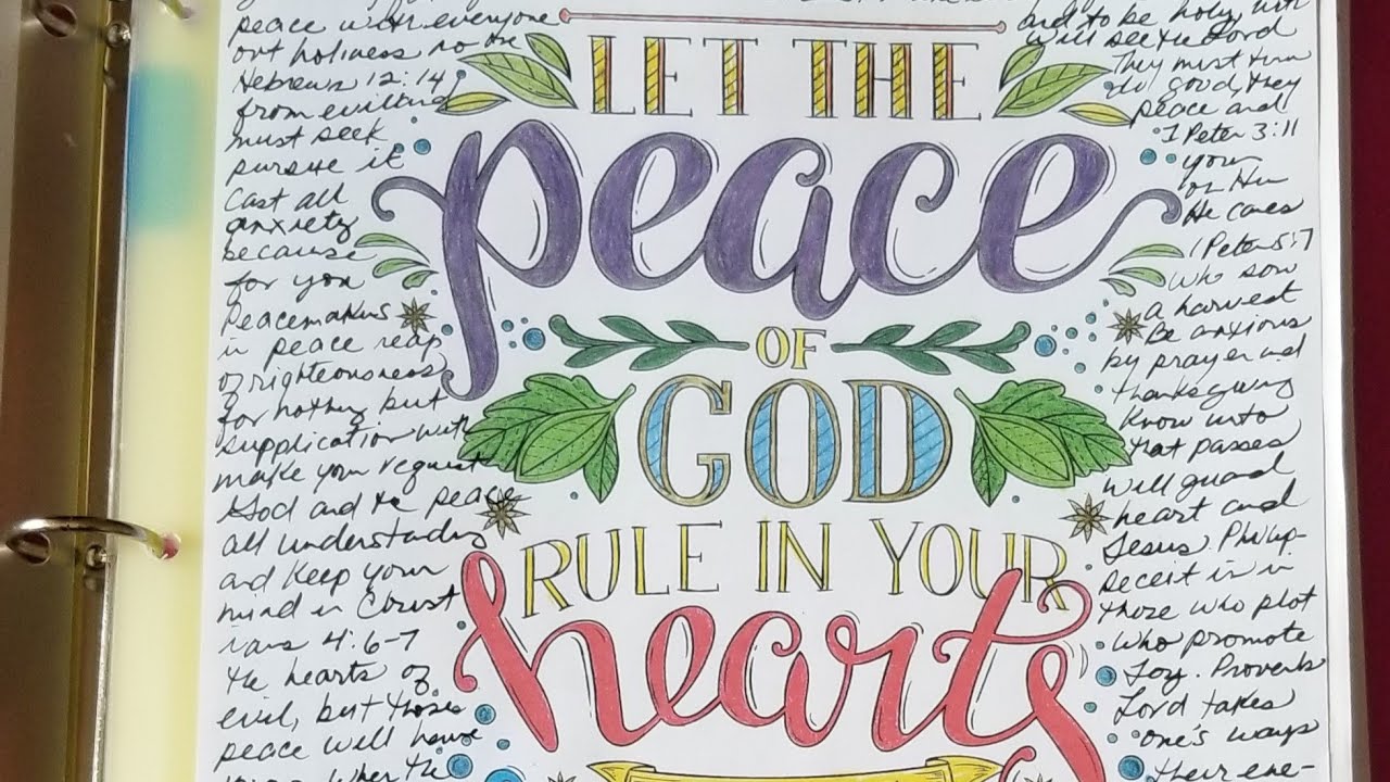 Peace Scriptures Immersion - Journaling On Coloring Page