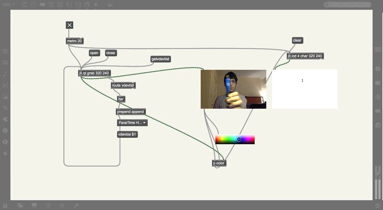 Max/MSP/Jitter Color Tracker Test