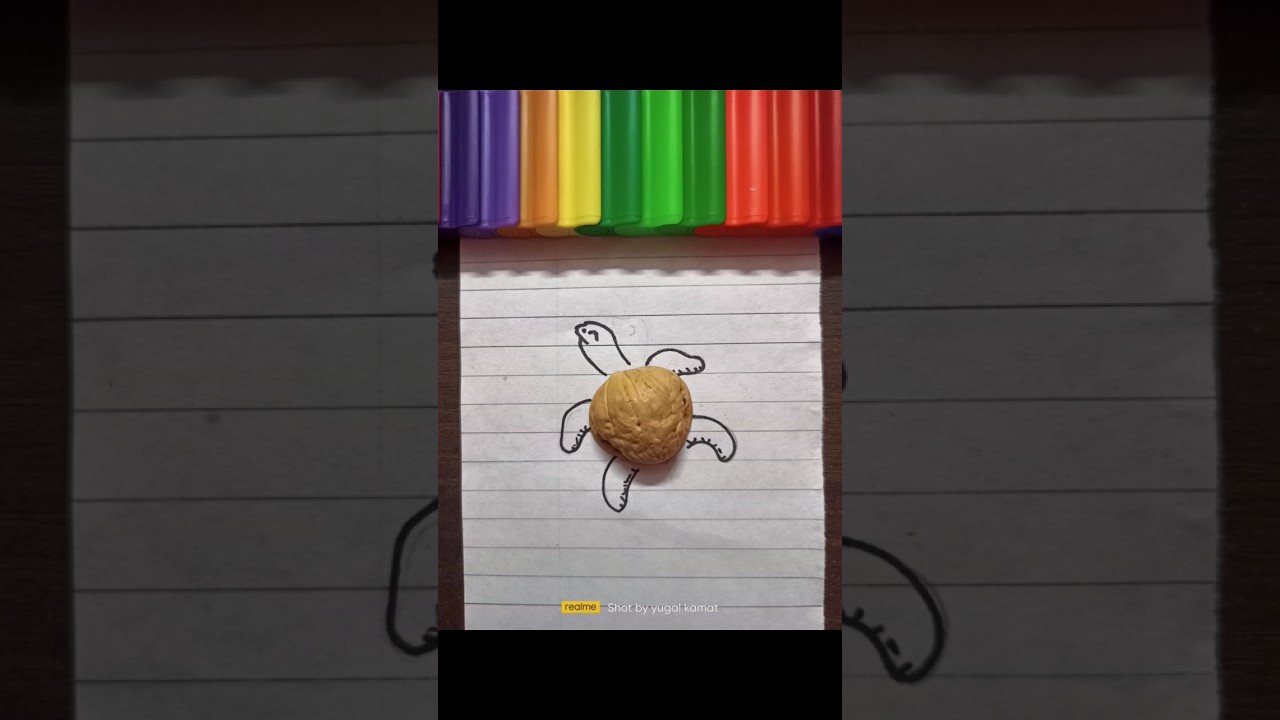 Object Art 🎨 Turtle 🐢 #drawing #easy #diy #art #easy