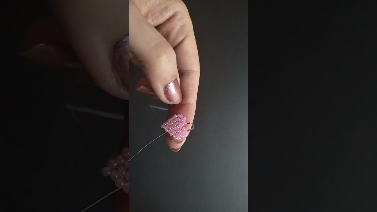 seed bead heart earrings, beading tutorial for beginners