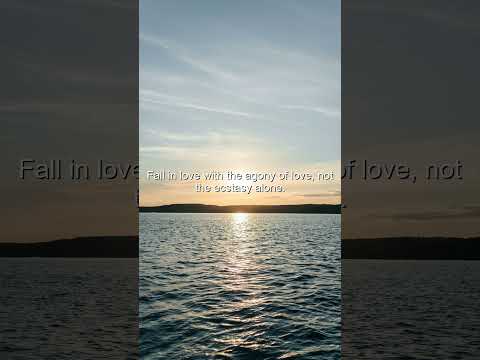 Fall in love with the agony of love, not the ecstasy alone. Rumi #motivation #quotes #sufipoetry