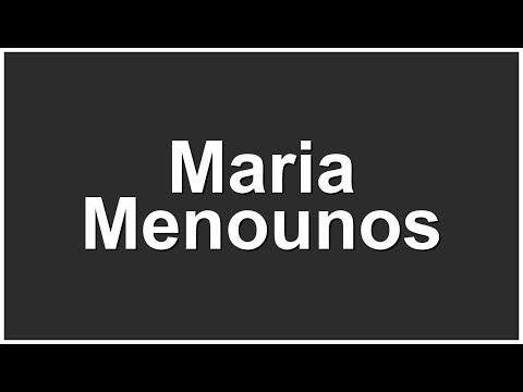 How to pronounce Maria Menounos