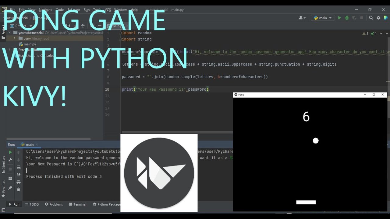 Making A Pong Game With Python Kivy Part 1