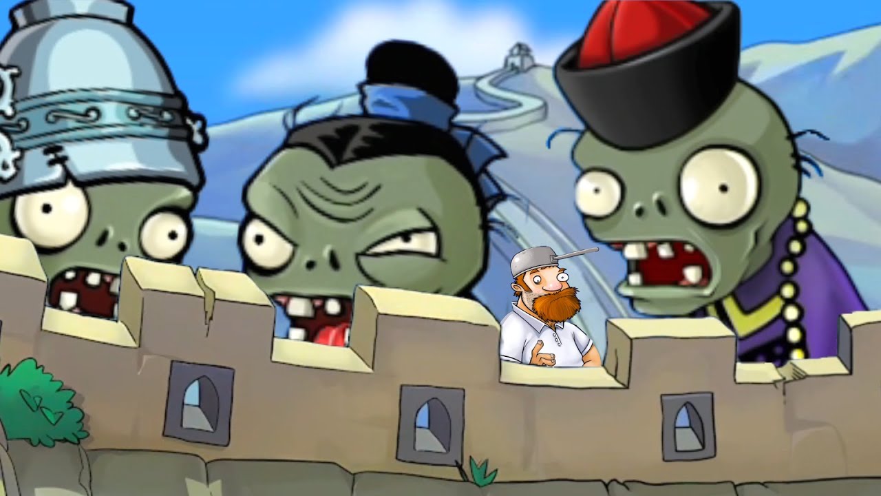 Plants vs Zombies Replanted - Secret Level China The Great Wall