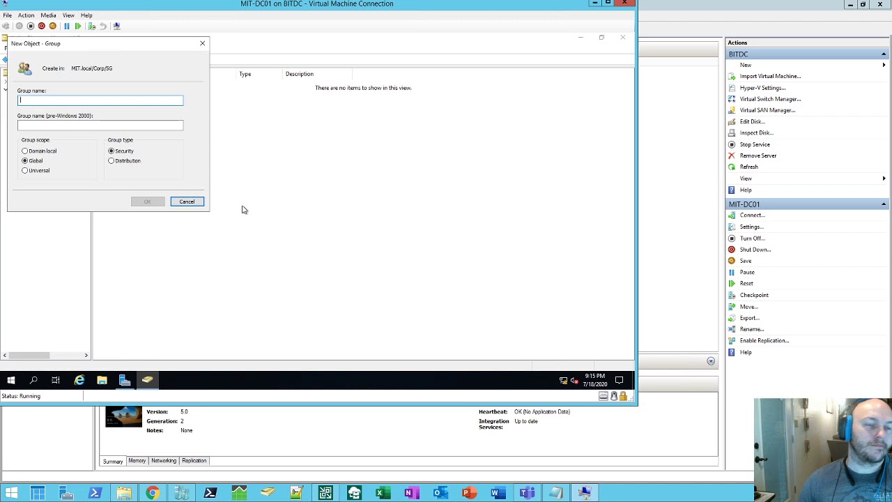Windows Server 2019   Active Directory Organizational Unit Setup