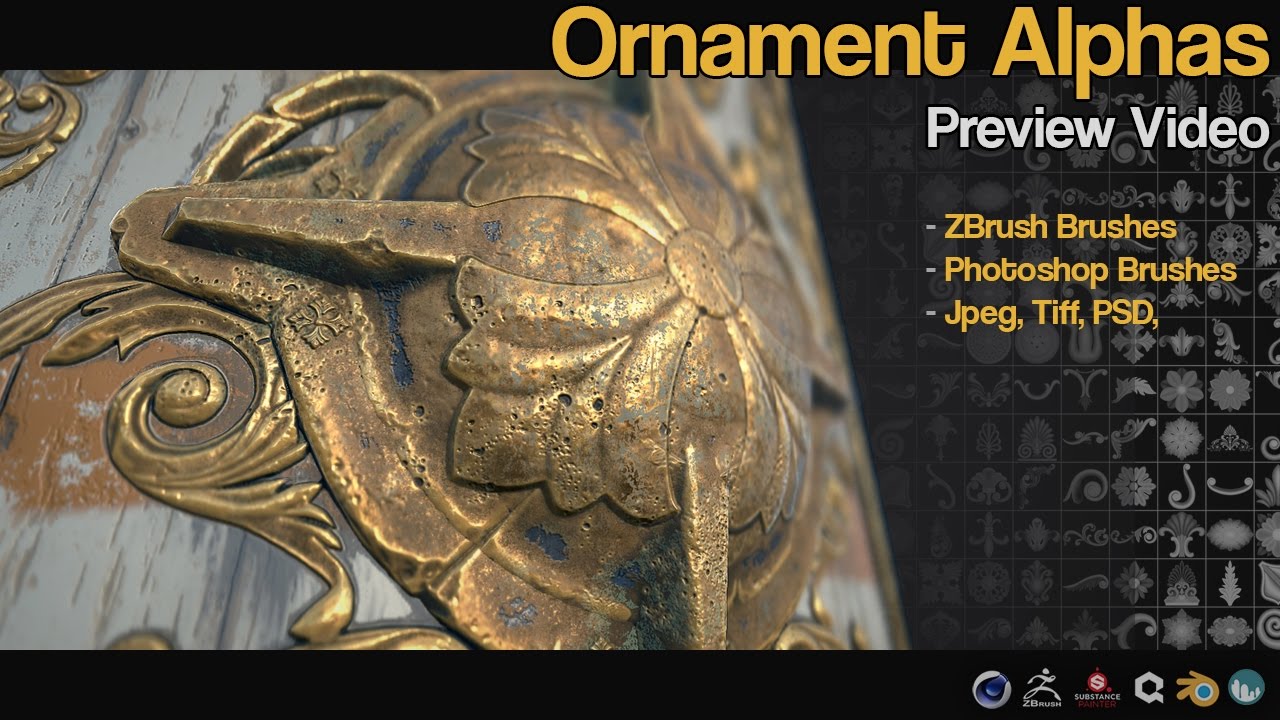 Ornament Alphas/Brushes Vol 1 - Preview