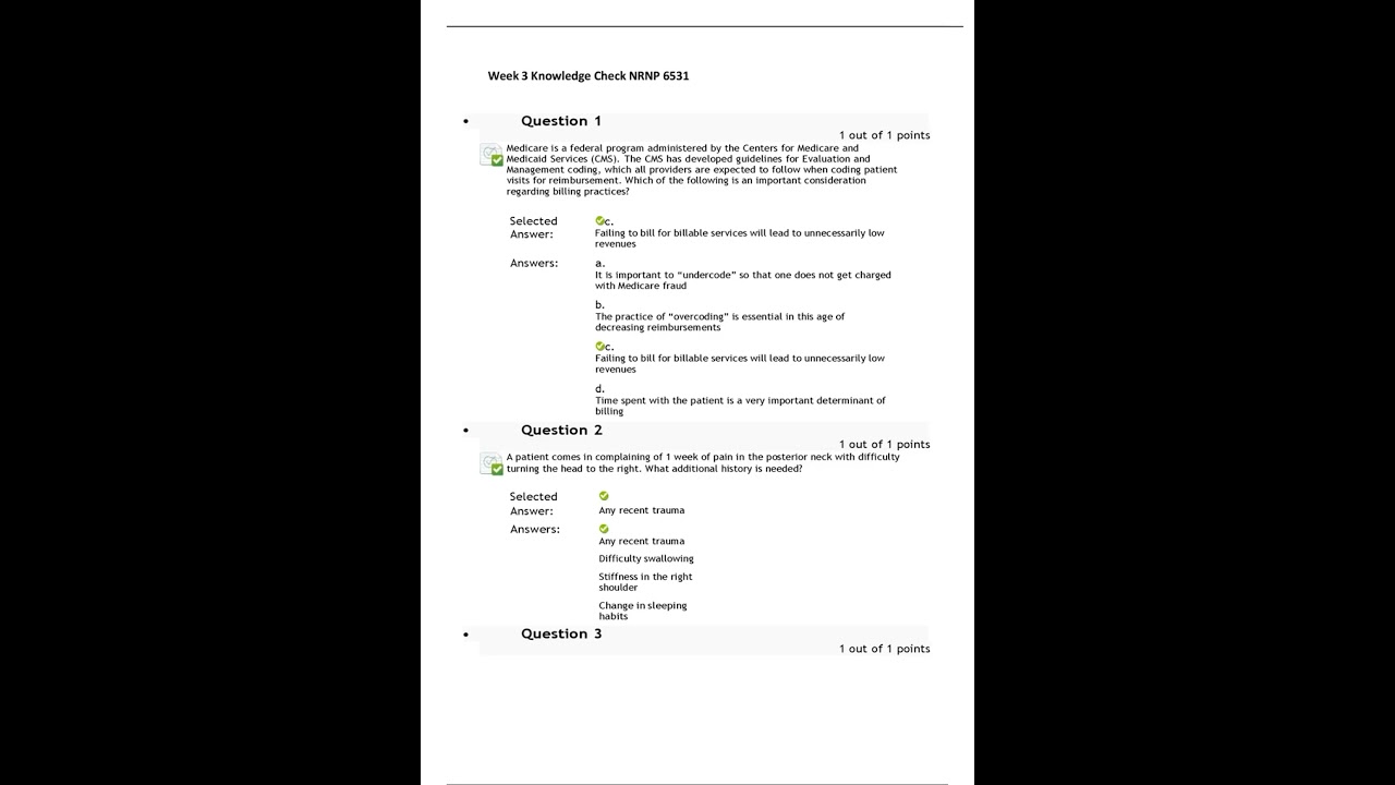nrnp 6531/nrnp6531 week 3 knowledge check 2021 pdf