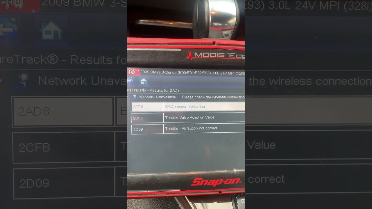 2009 BMW 3-series code 2AD8 EAC monitoring 2CFB 2D09 throttle valve no solution found please help