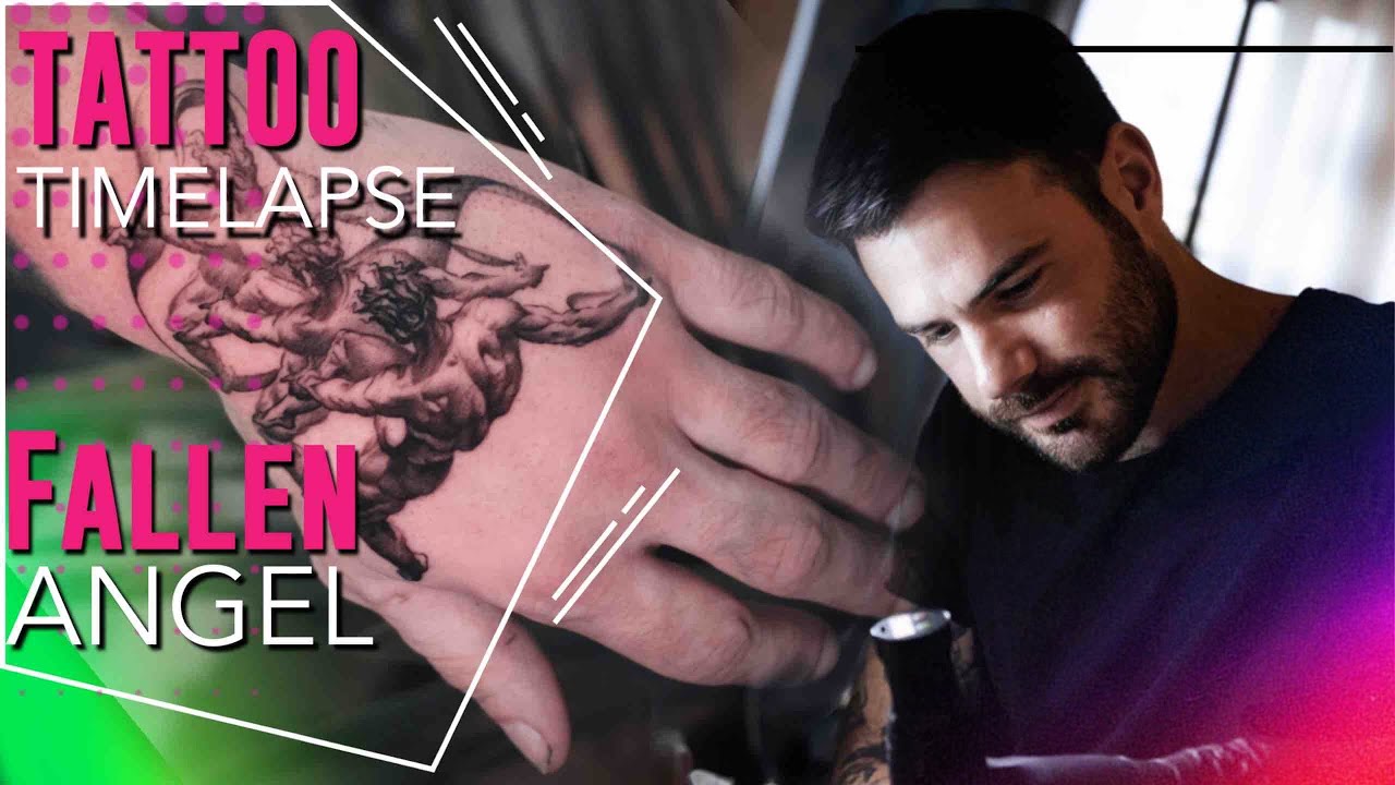 TATTOO TIMELAPSE fallen angel
