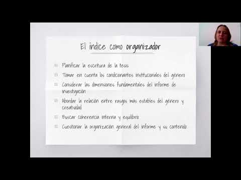 El índice de la tesis – La Tesis: principios para un final