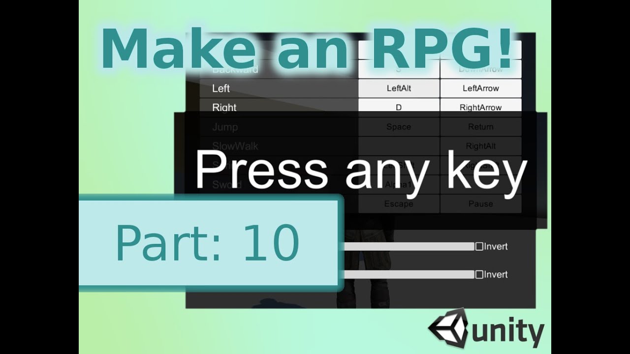 Unity RPG mechanics tutorial series | Part 10 | Customizable input 3/3