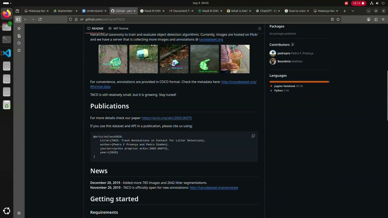 Taco Model github implementation screencast
