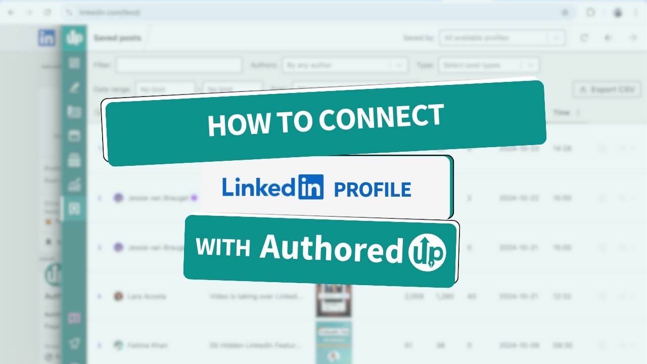 How to connect a Linkedin profile with AuthoredUp?