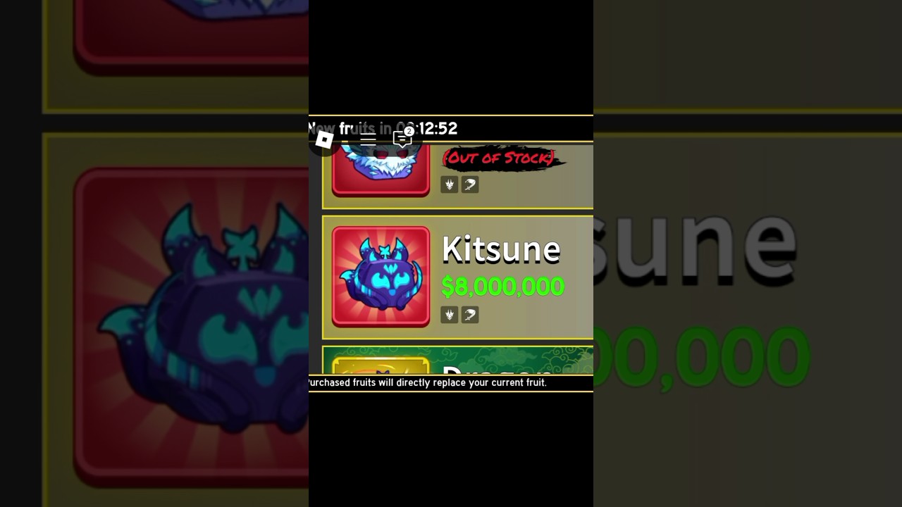 KITSUNE on stock after update be like:  #bloxfruits #bloxfruitsupdate #roblox #foryou
