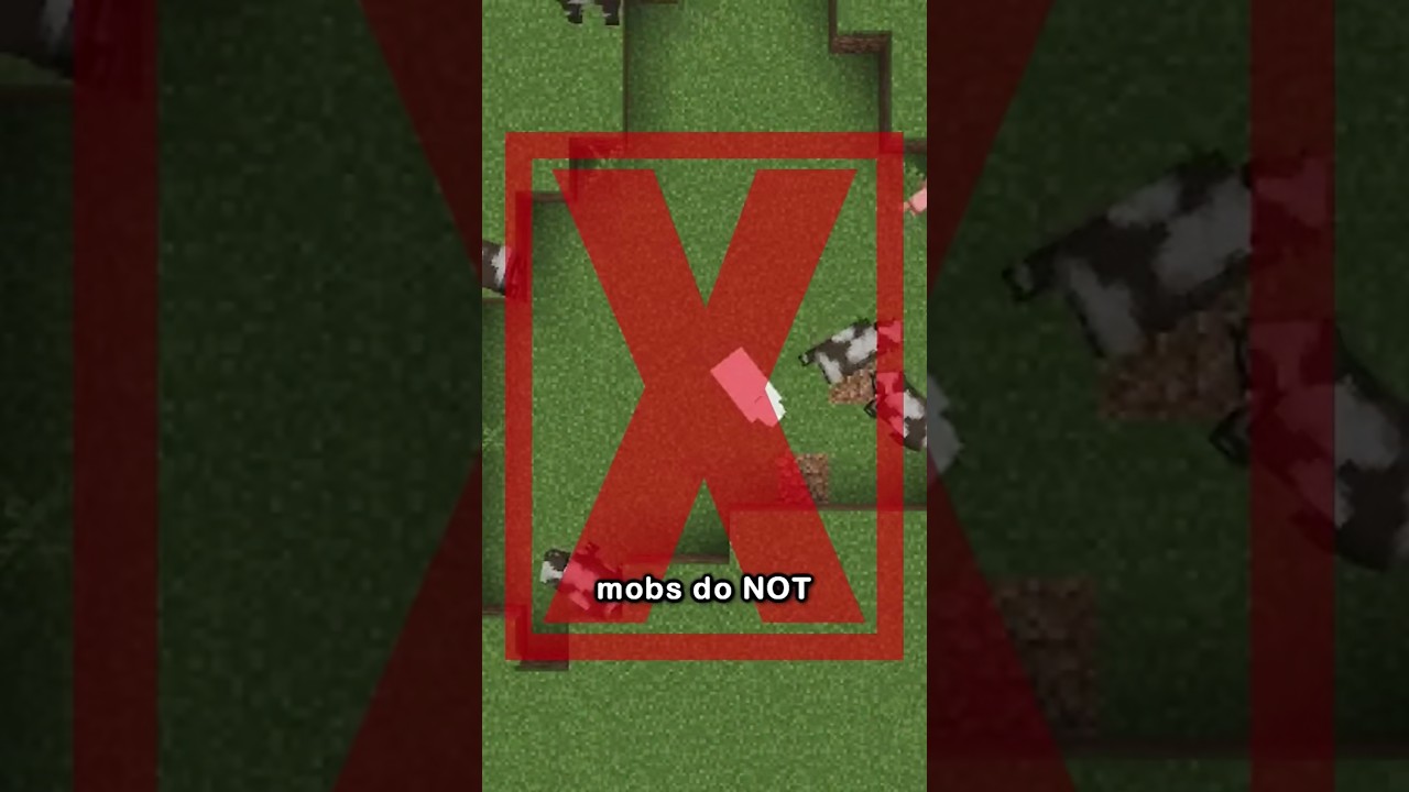 mobs do Not Wander Randomly #minecraft #shorts #shorts