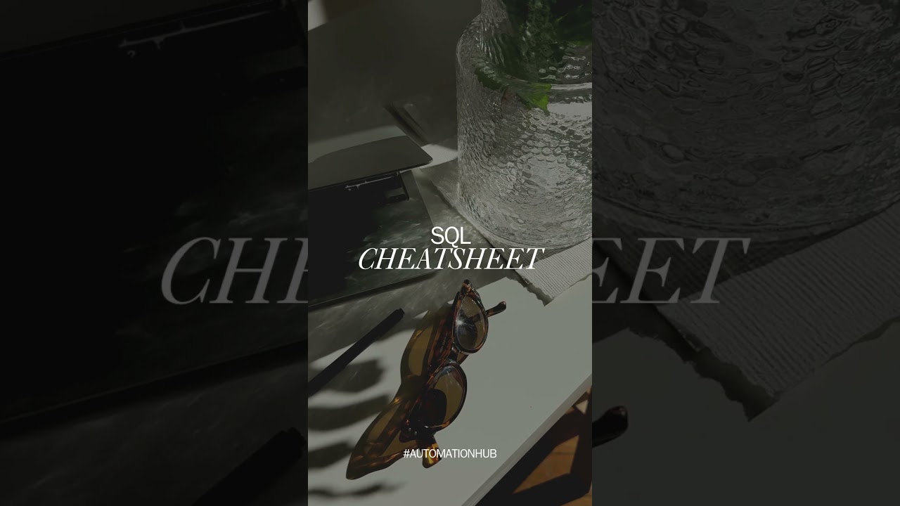 SQL Basics Cheatsheet