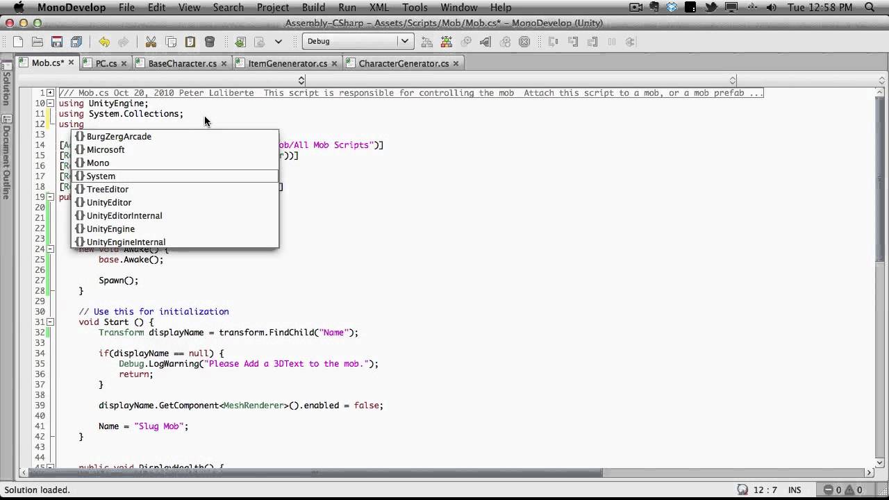259. Unity3d Tutorial - Settup Mob Attributes At Spawn Time