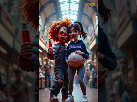 ❤️🔪 Evolution of Chucky: Pregnant Bride Takes the Spotlight 🤰✅✨ #cat #cute #love #shorts