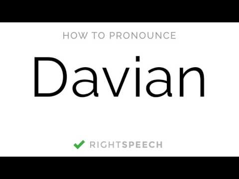 Davian - How to pronounce Davian - American Boy Name