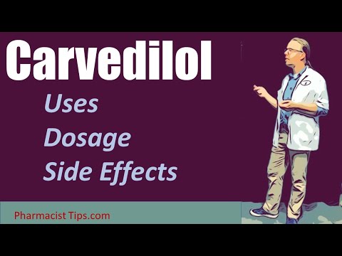 Carvedilol 3.125 mg, 6.25 mg, 12.5 mg and 25 mg uses dosage and side effects