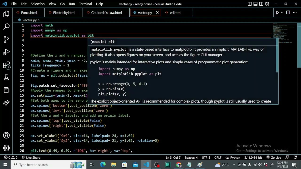 How to Plot Vectors using Python -by YT-UNIVERSITY