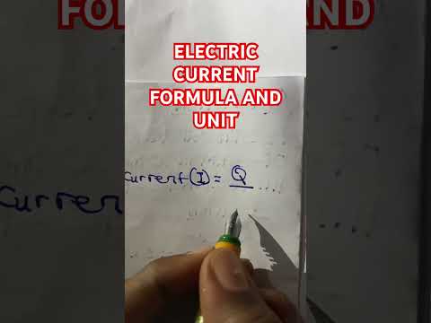Electric current formula and it’s si unit