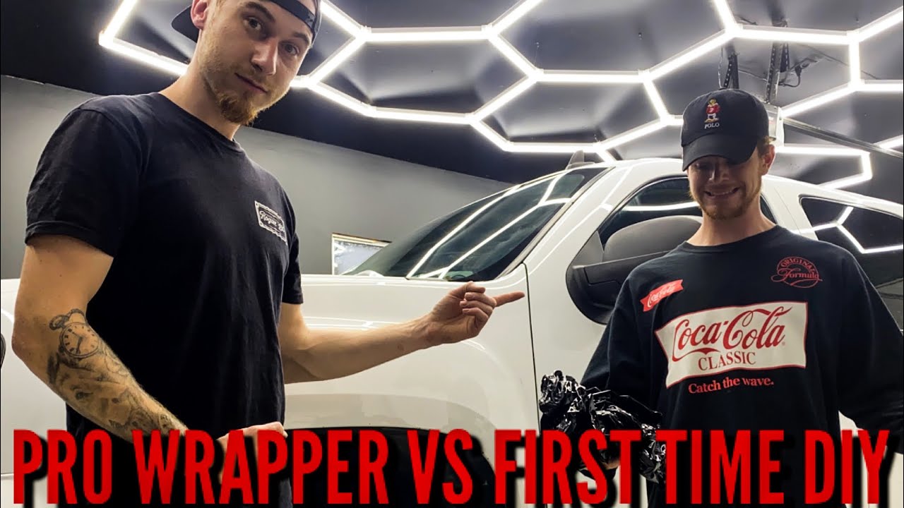 First Time DIY Wrapper VS Pro Wrapper. Wrap Challenge