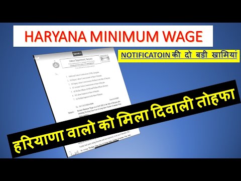 HARYANA MINIMUM WAGE REVISED W.E.F. 01 JULY 2022 || Haryana private sector MW revised