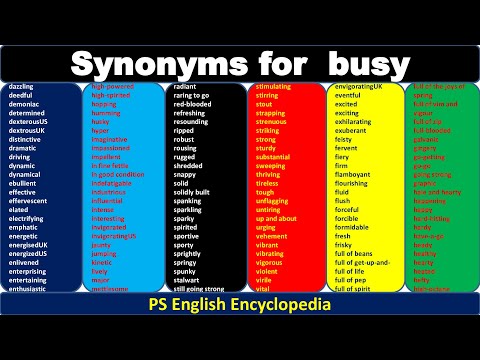310 synonyms for busy|antonyms synonyms for daily use|synonyms antonyms for competitive exams|toefl