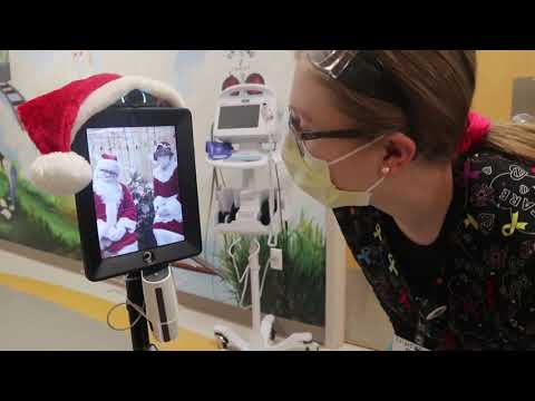 Santa uses robot to virtually visit Bronson Children's Hospital