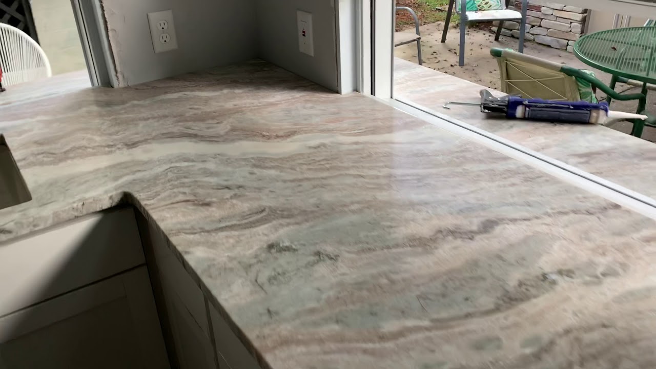 outdoor kitchen, fantasy brown marble