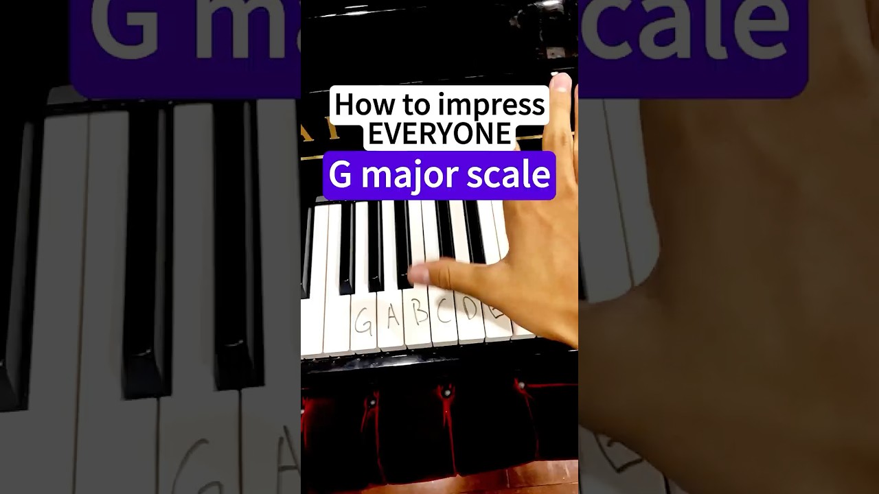 G major scale - easy piano tutorial