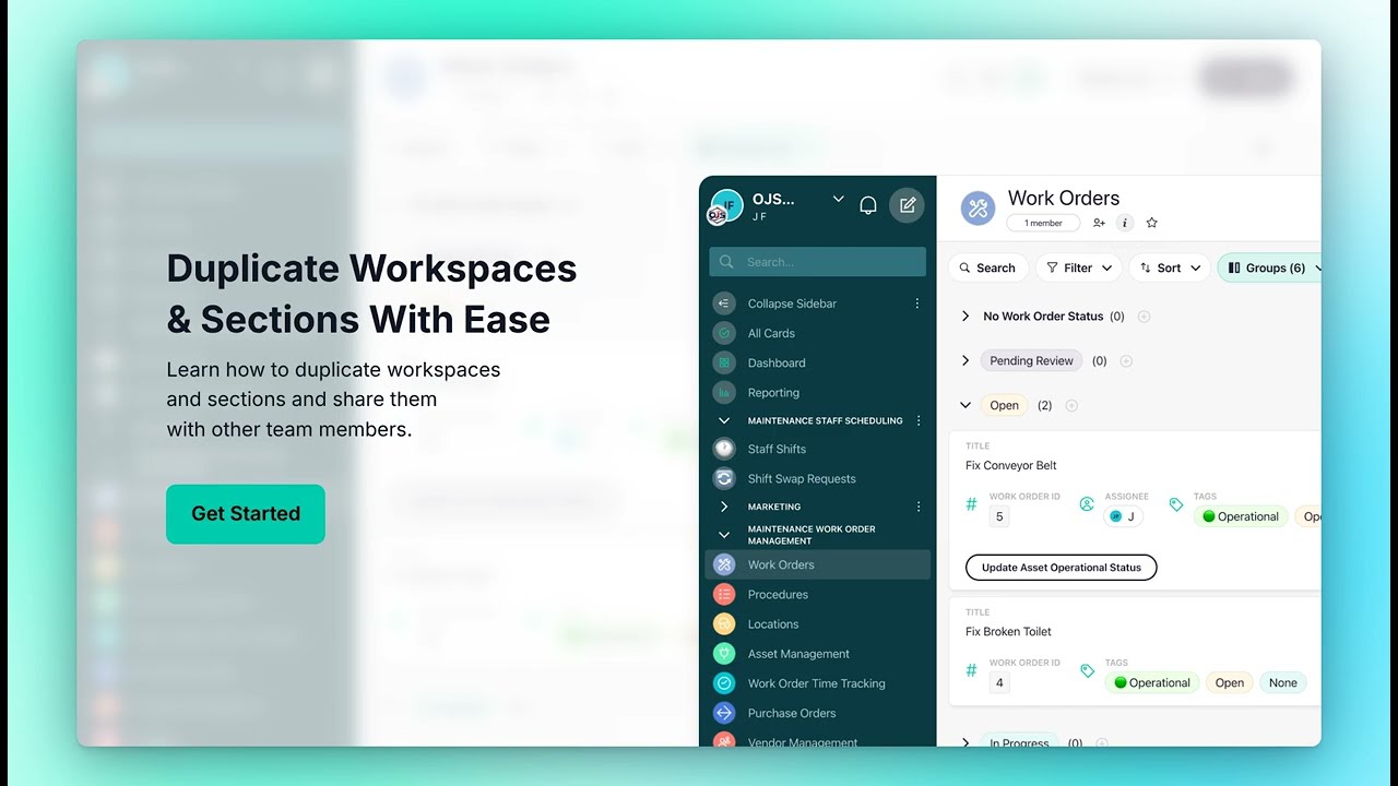 Duplicate Workspaces & Sections With Ease