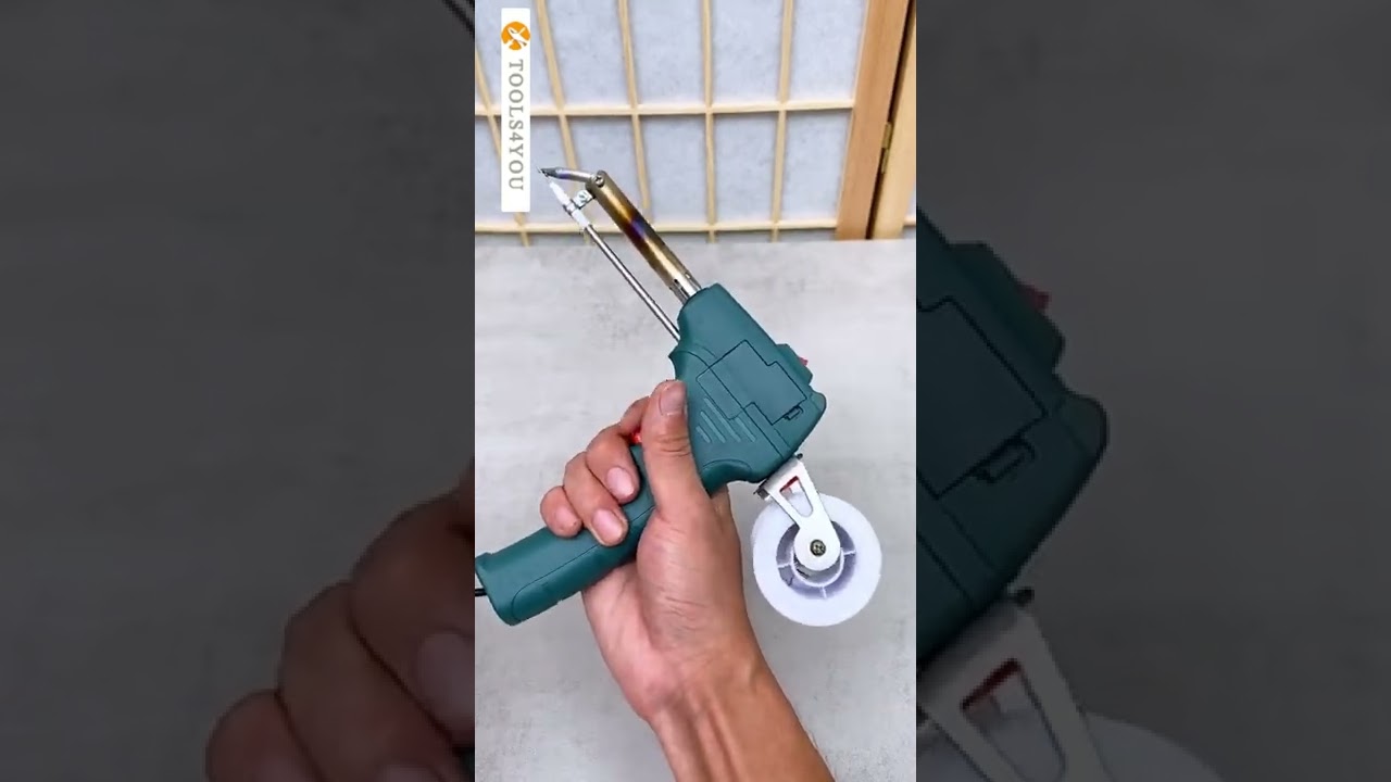 Soldering iron with automatic tin wire