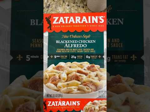 Trying the NEW Blackened Chicken Alfredo from Zatarains for 1st time🔥or 🗑️ #shorts #foodie #fyp