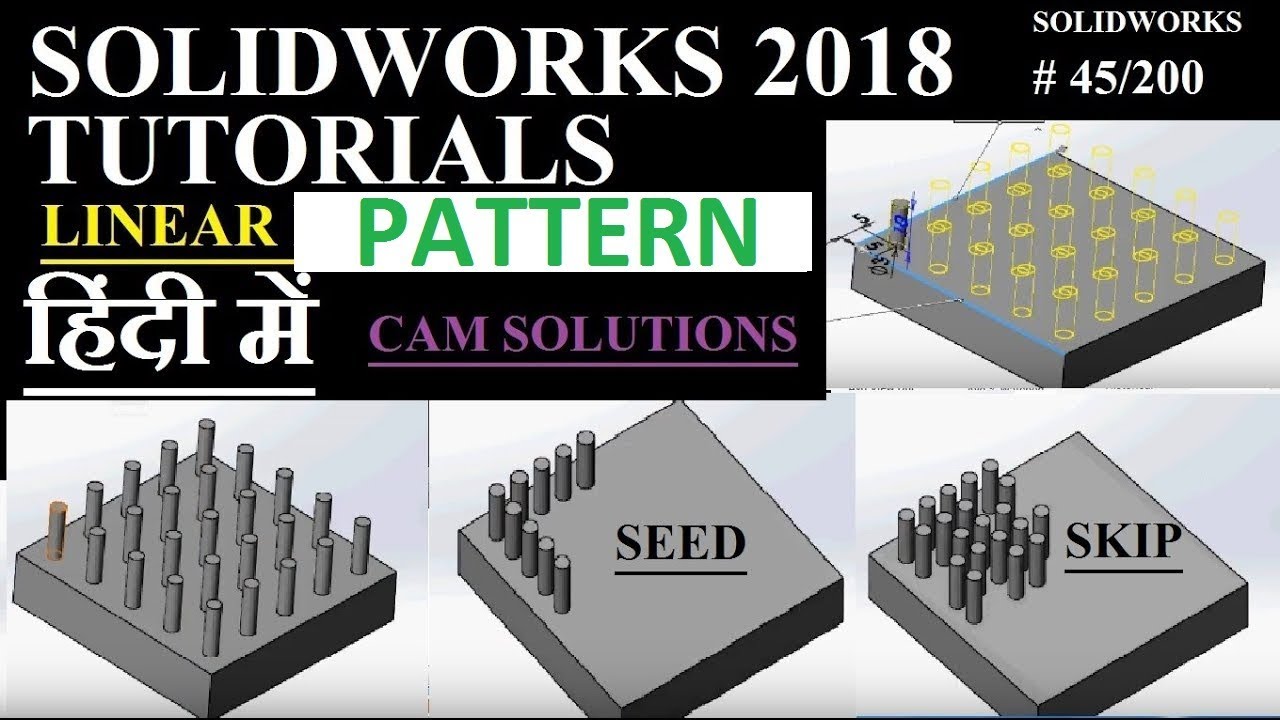 Solidworks LINEAR PATTERN Tutorial for Beginners| How do I create a pattern in Solidworks?