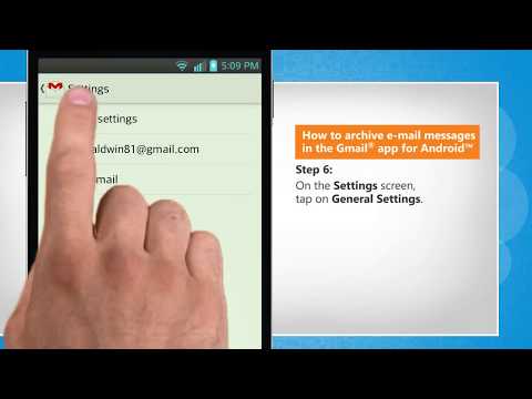 How to archive email messages in the Gmail® app for Android™ :Tutorial
