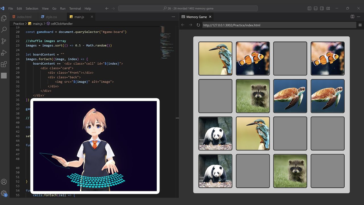 ASMR Programming - Memory Game in JavaScript - No Talking