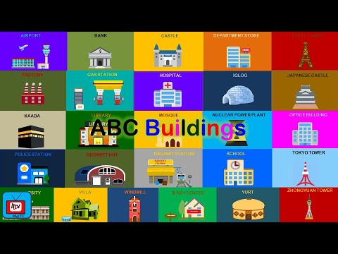 ABC Buildings for Children | Kids with Emojis