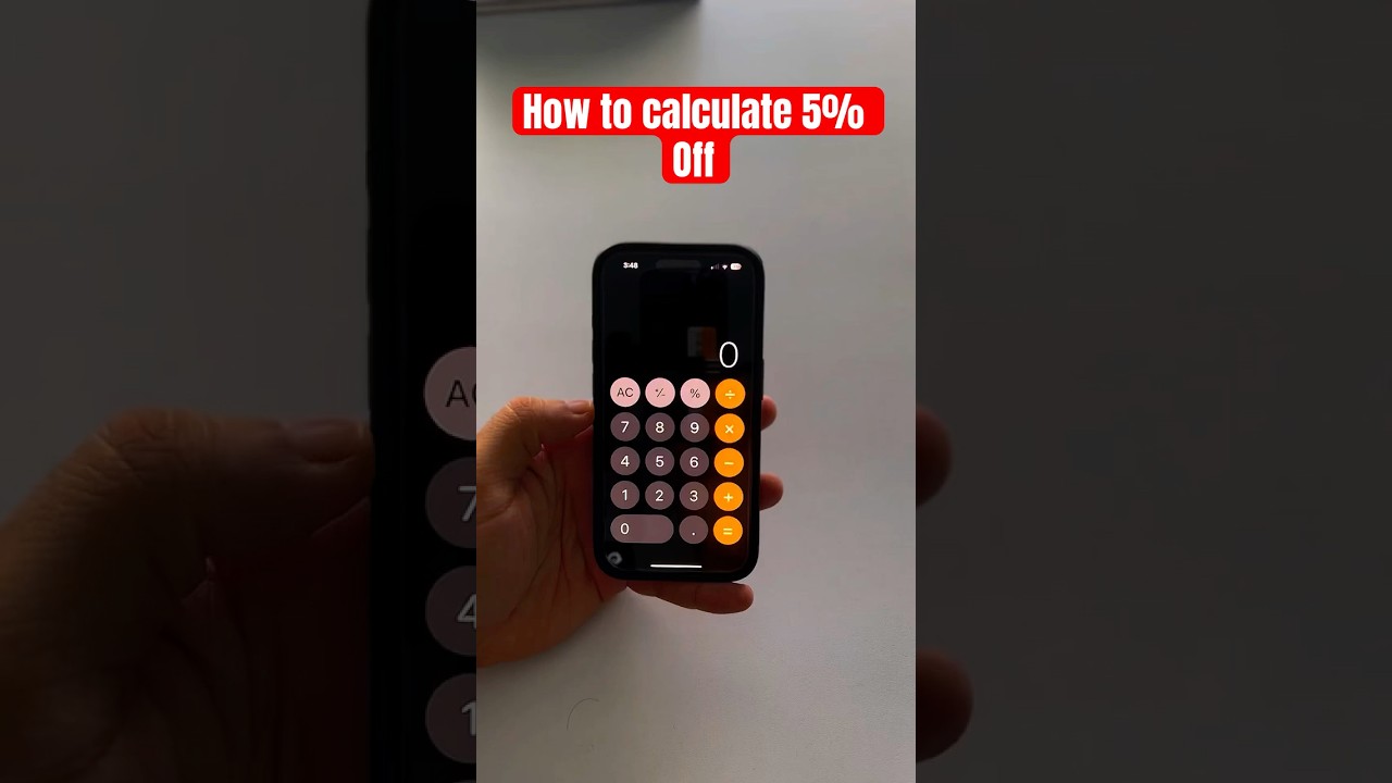 Easiest way to calculate 5% off a price #shorts #calculator #fypシ゚viral #fyp