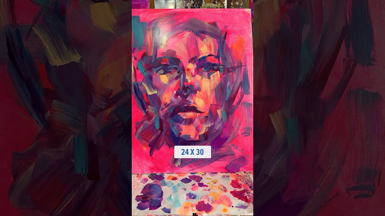 CHEAP Hack for Big Canvases #shorts #art