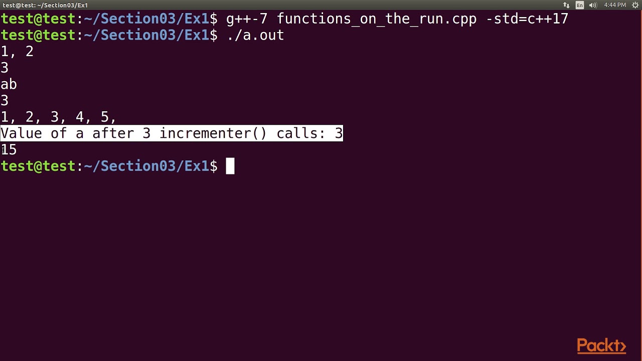 C++17 STL Solutions: Experimenting with Functions Using Lambda Expressions | packtpub.com