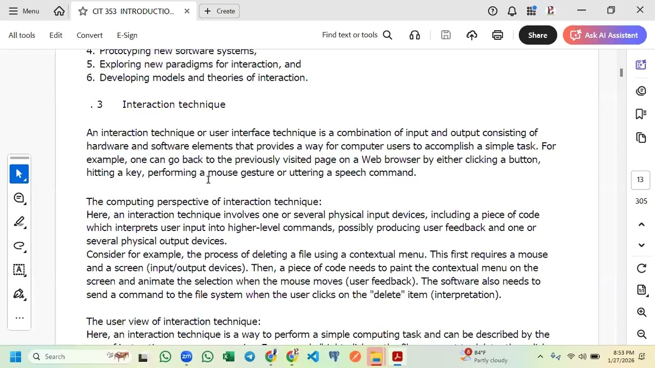 CIT353 (HUMAN-COMPUTER INTERACTIONS)