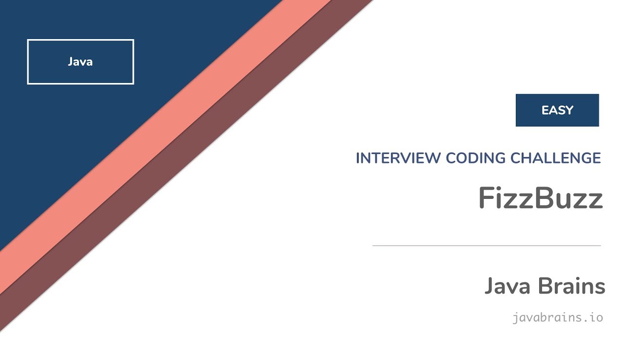 Java Interview Coding Challenge #1: FizzBuzz
