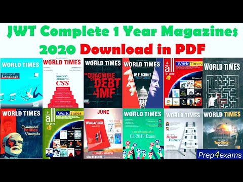 JWT Complete 1 Year Magazines 2020 Download in PDF - January to December 2020 Magazines -Prep4exams