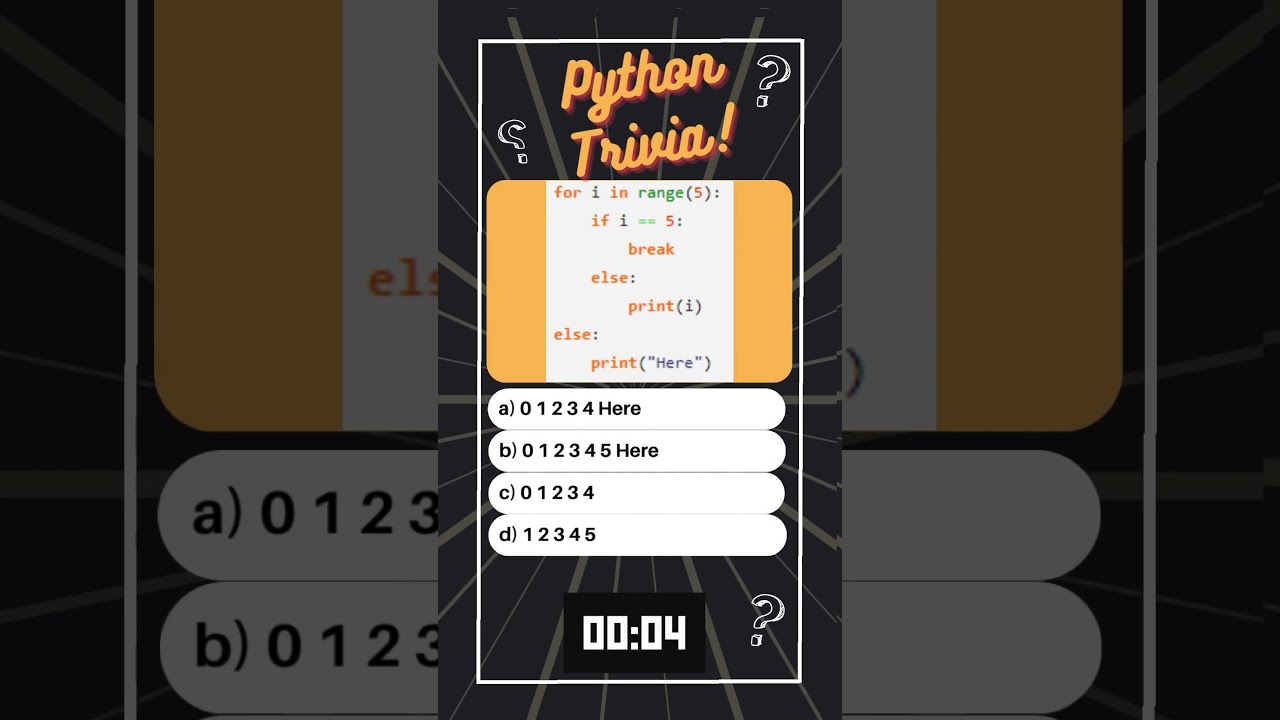 Python Trivia   Loops 53 #coding #python #techcommunity #shorts #trending #viral #datascience