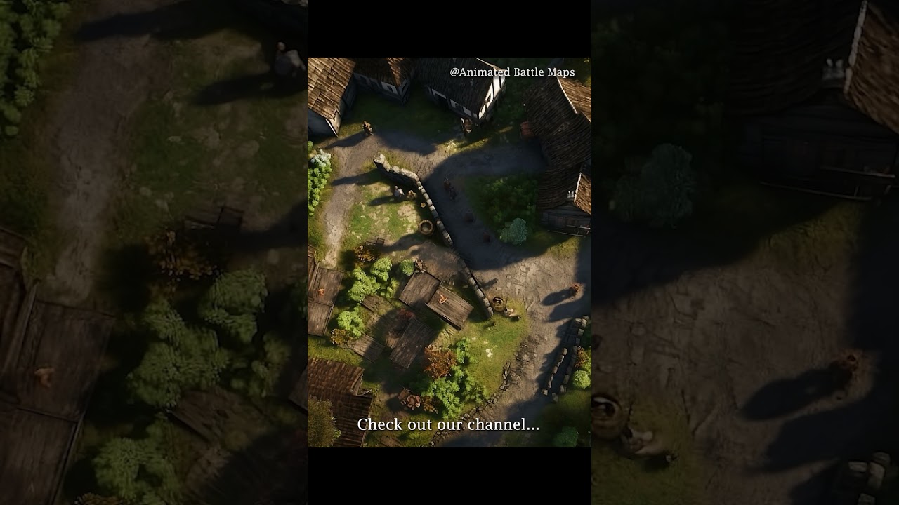 D&D | Medieval Village No Grid | Animated Battle Maps